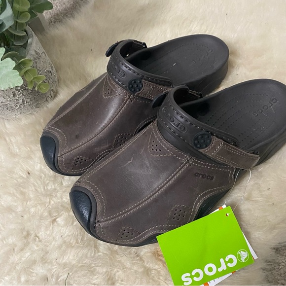 CROCS | Shoes | Crocs New With Tags Brown Mens Crocs | Poshmark